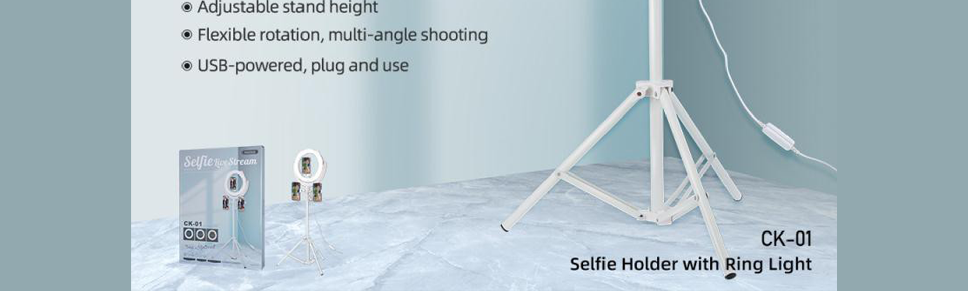 REMAX Selfie Holder with Ring Light CK-01